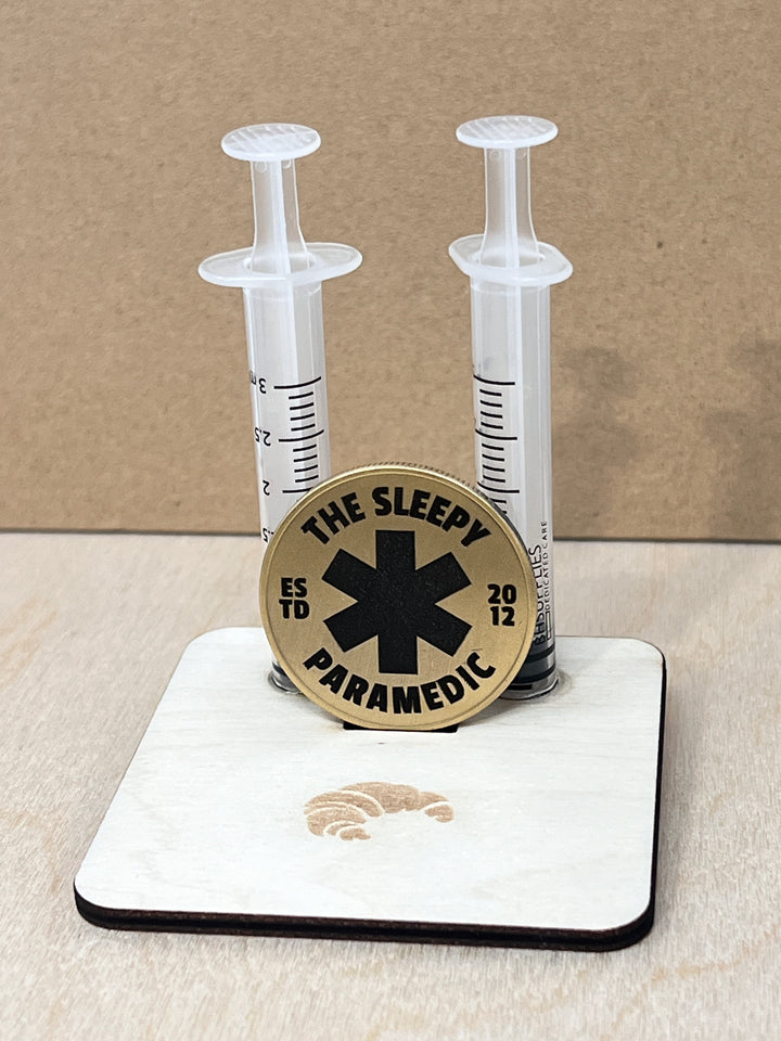 Sleepy Paramedic Challenge Coins – TRACER MOUNTAIN ENGRAVING