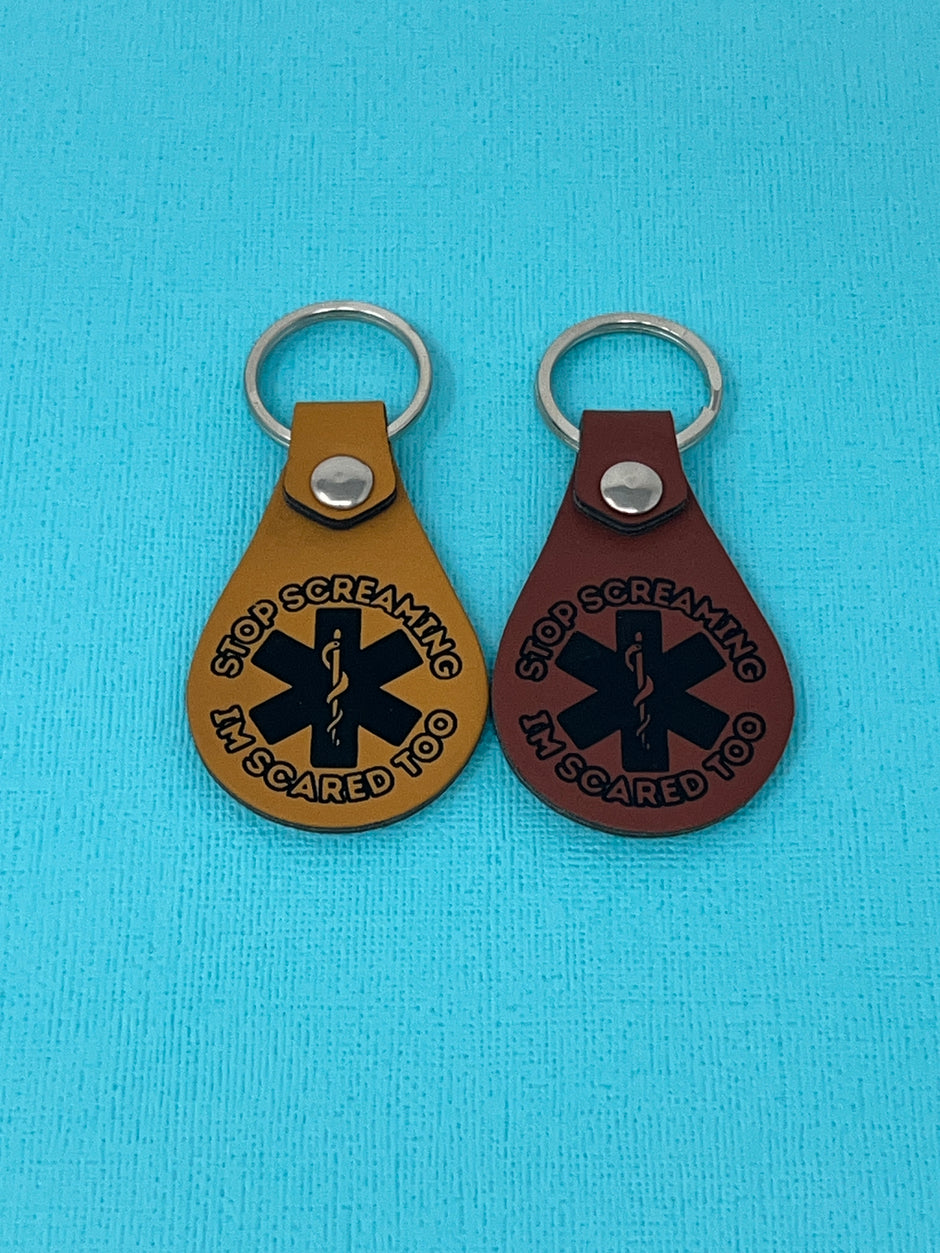 SLEEPY PARAMEDIC KEYCHAINS – TRACER MOUNTAIN ENGRAVING
